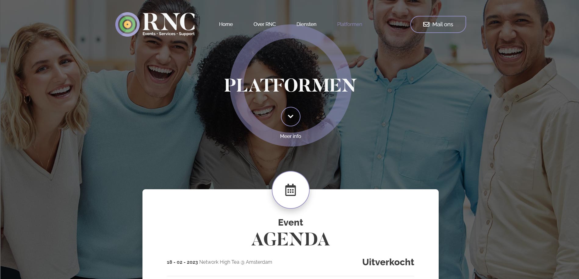 Platformen | RNC Events • Services • Support | Almere